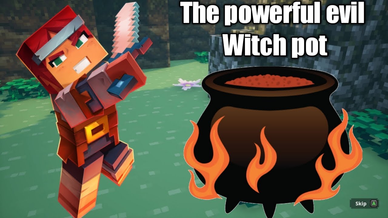 The powerful evil Witch pot. Minecraft Dungeons - YouTube