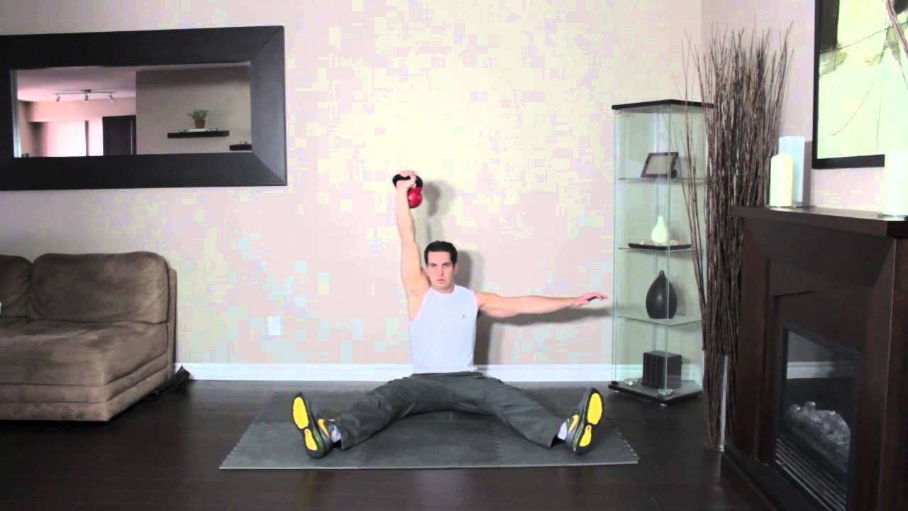 Kettlebell Exercises - Kettlebell Seated Shoulder Press - YouTube
