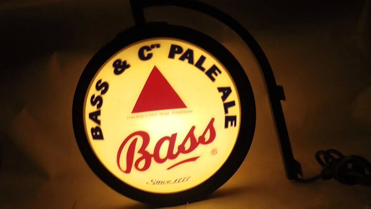 Selling Used BASS & CO's Pale Ale Light Up Pub Sign - YouTube