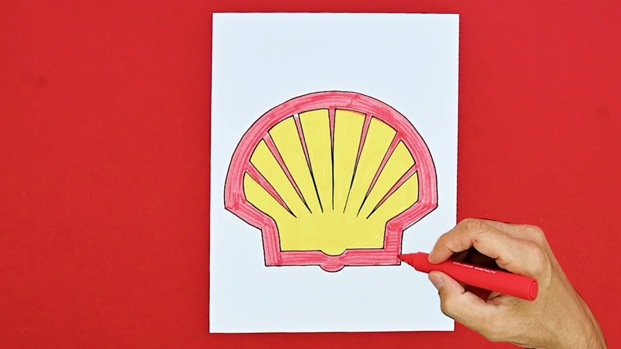 How to draw the Shell Logo - YouTube