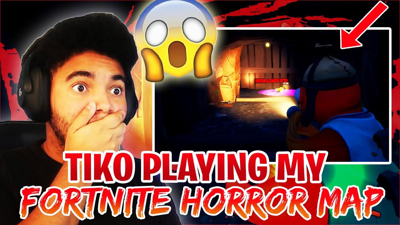 Reacting To Tiko Playing My Fortnite Creative Horror Map *HE LOVED IT ...