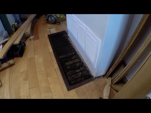 Repair to Hardwood Floor after Relocating Return Air Vent from Floor to Wall - YouTube
