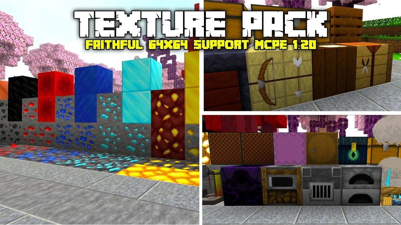 FAITHFUL 64x64 TERBARU || SUPPORT DI MCPE 1.20+ - YouTube