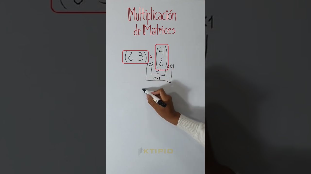 Multiplicacion de matrices 1x2 y 2x1 #shorts - YouTube