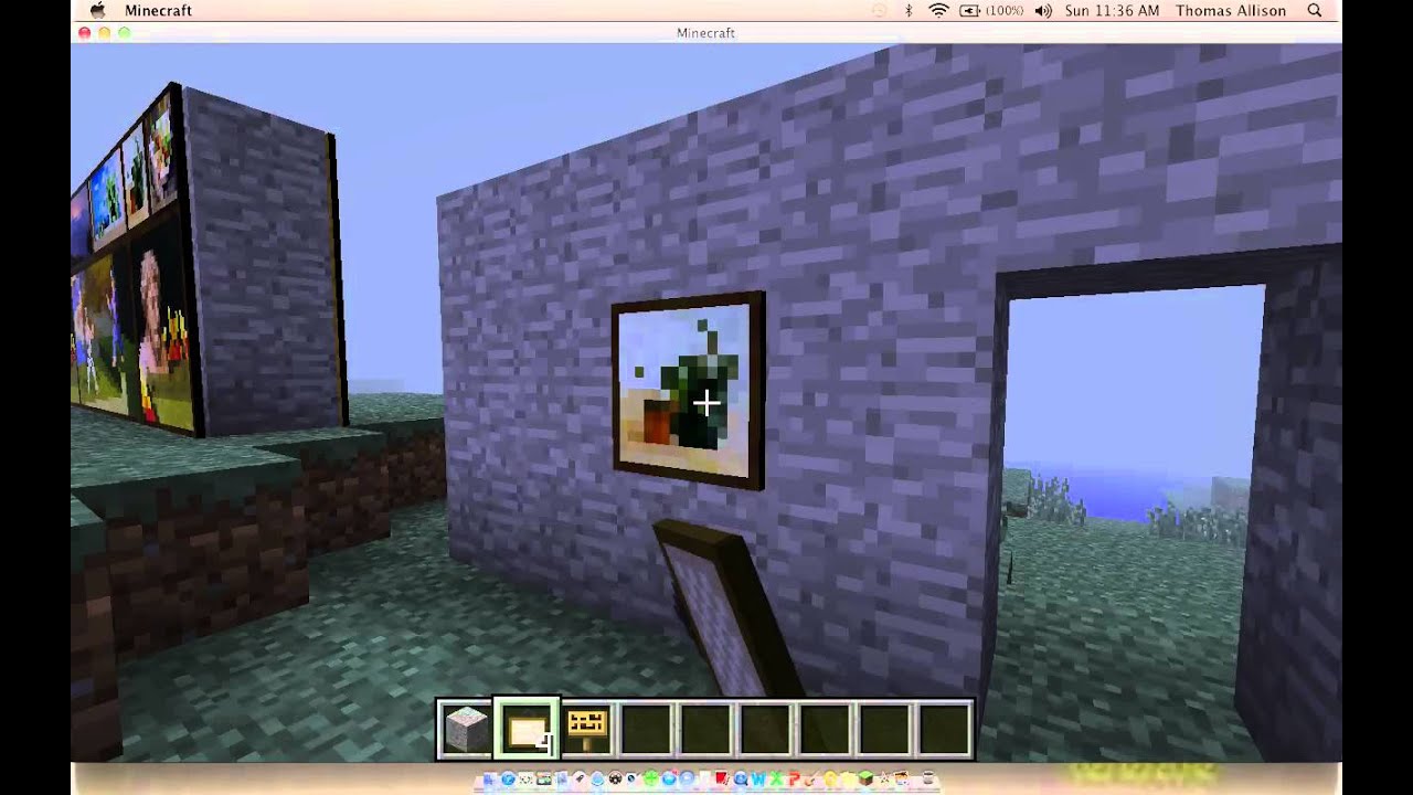 How to make a Minecraft secret painting room - YouTube