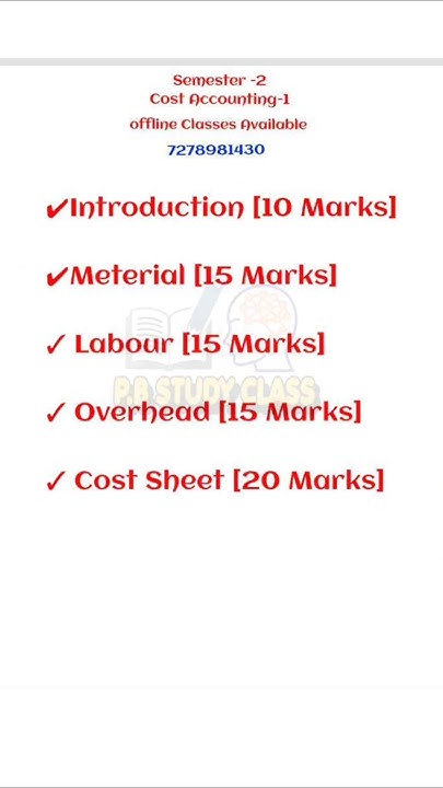 Calcutta University B.Com 2nd Semester Syllabus | CU BCOM Cost and Management Accounting | - YouTube