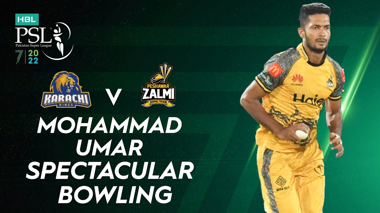 Mohammad Umar Spectacular Bowling | Karachi Kings vs Peshawar Zalmi ...