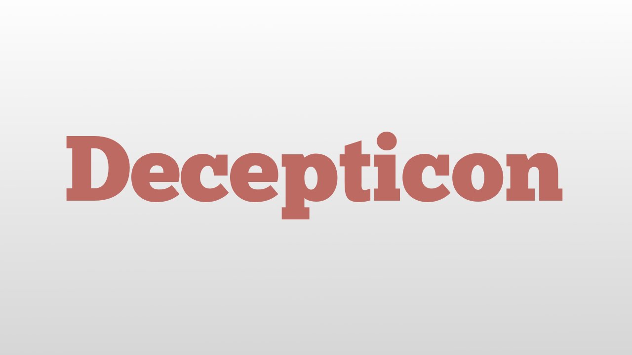 Decepticon meaning and pronunciation - YouTube