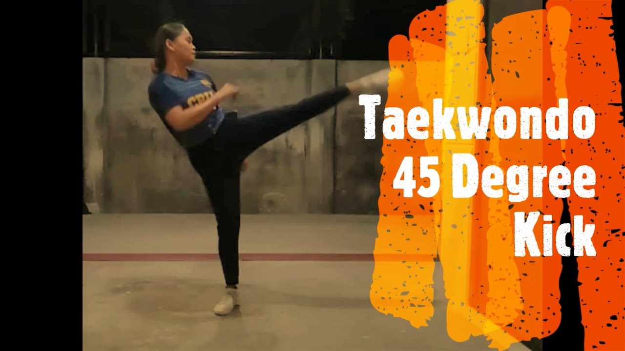 Taekwondo - 45 degree kick variation - YouTube