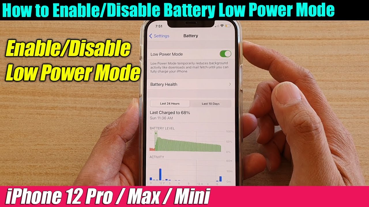 iPhone 12/12 Pro: How to Enable/Disable Battery Low Power Mode - YouTube