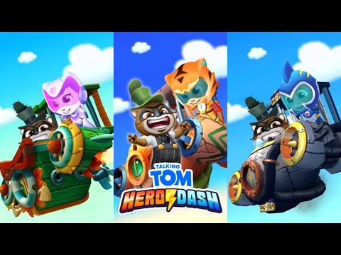 Talking Tom Hero Dash - Saving All Friends Defeated Raccoon Boss ...