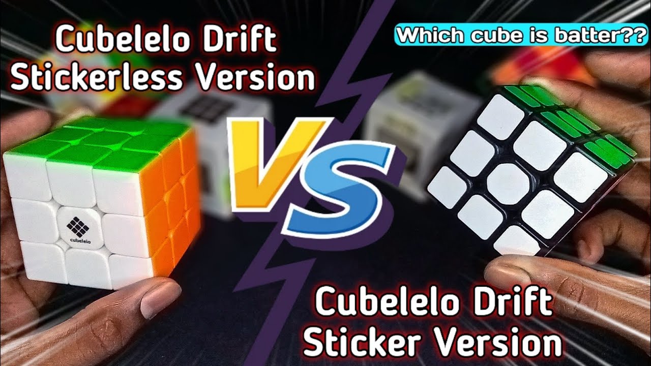 Cubelelo Drift Stickerless v/s Cubelelo Drift Sticker | Which cube is ...