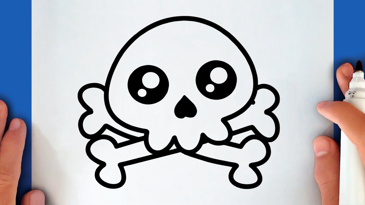 HOW TO DRAW A CUTE PIRATE SKULL - YouTube