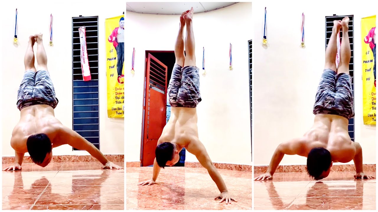 ARCHER HANDSTAND PUSH UPS | Trồng Chuối Hít Đất Cung Thủ | Lê Phạm Thế Vũ - YouTube