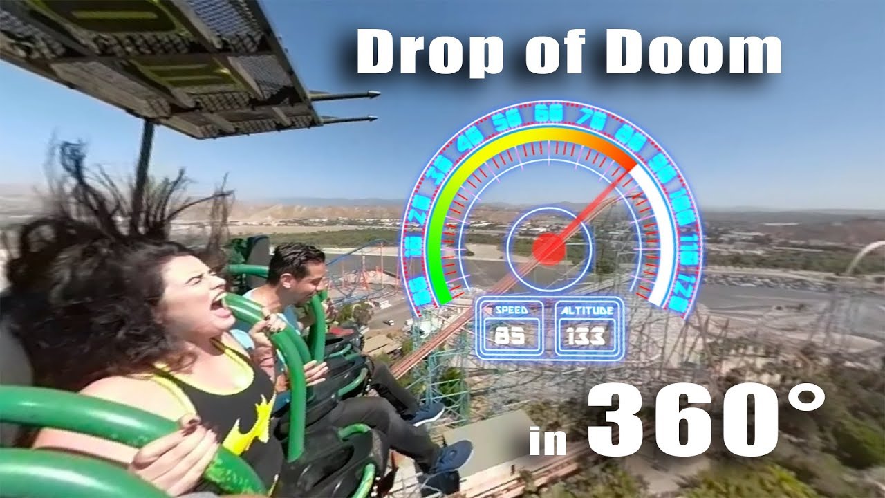 Six Flags Magic Mountain Lex Luthor: Drop of Doom - YouTube