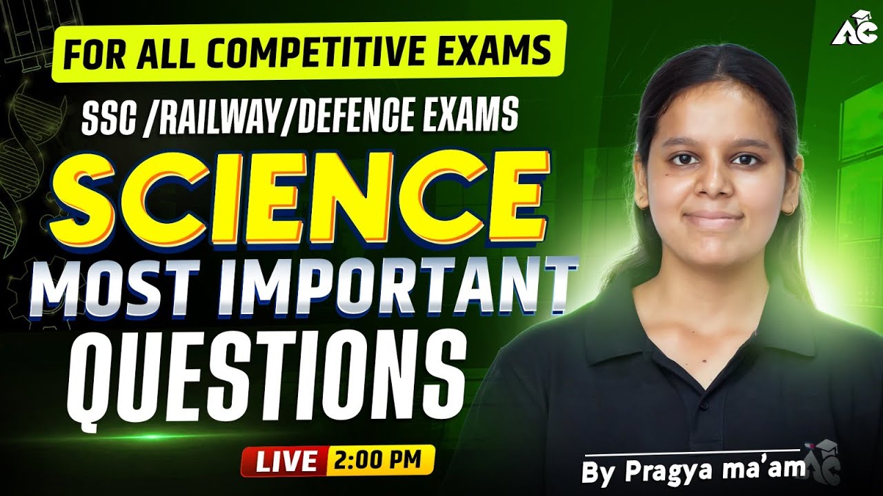 Science Most Important Questions | SSC, Railway, Defence Exams 2025 | By Pragya Ma’am - YouTube