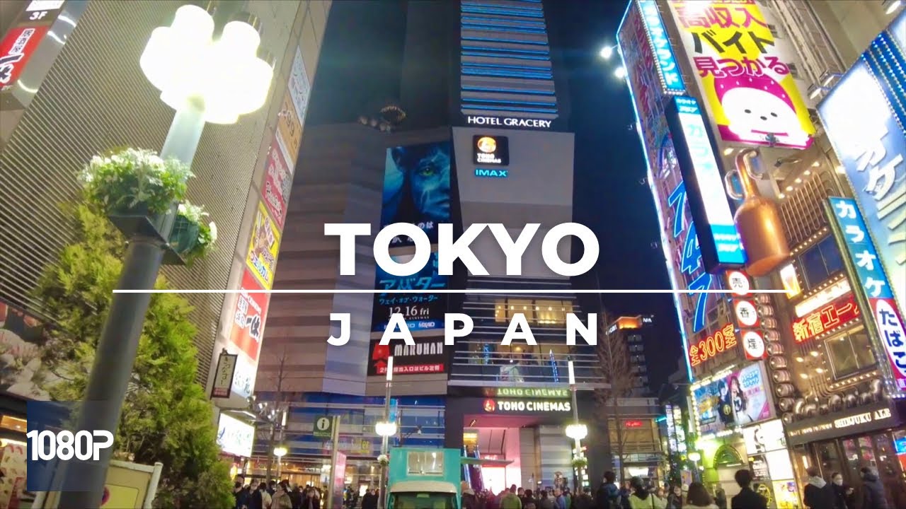 Night Walk Shinjuku And Shibuya | Godzilla | Tokyo Japan | ETV Walking ...