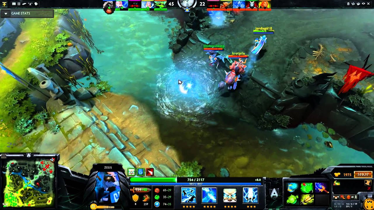 DoTA 2 - Amazing Force Staff Save into an ULTRA KILL (Zeus) - YouTube