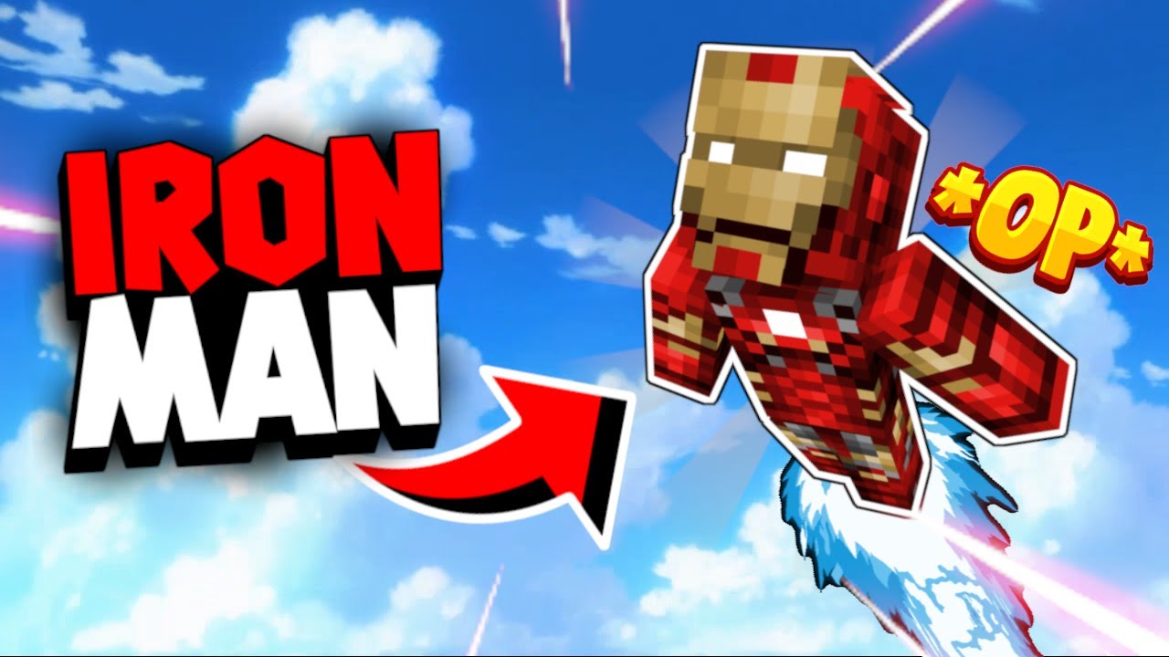 Minecraft But, I am IRONMAN || Playing as IRON MAN in Minecraft ...