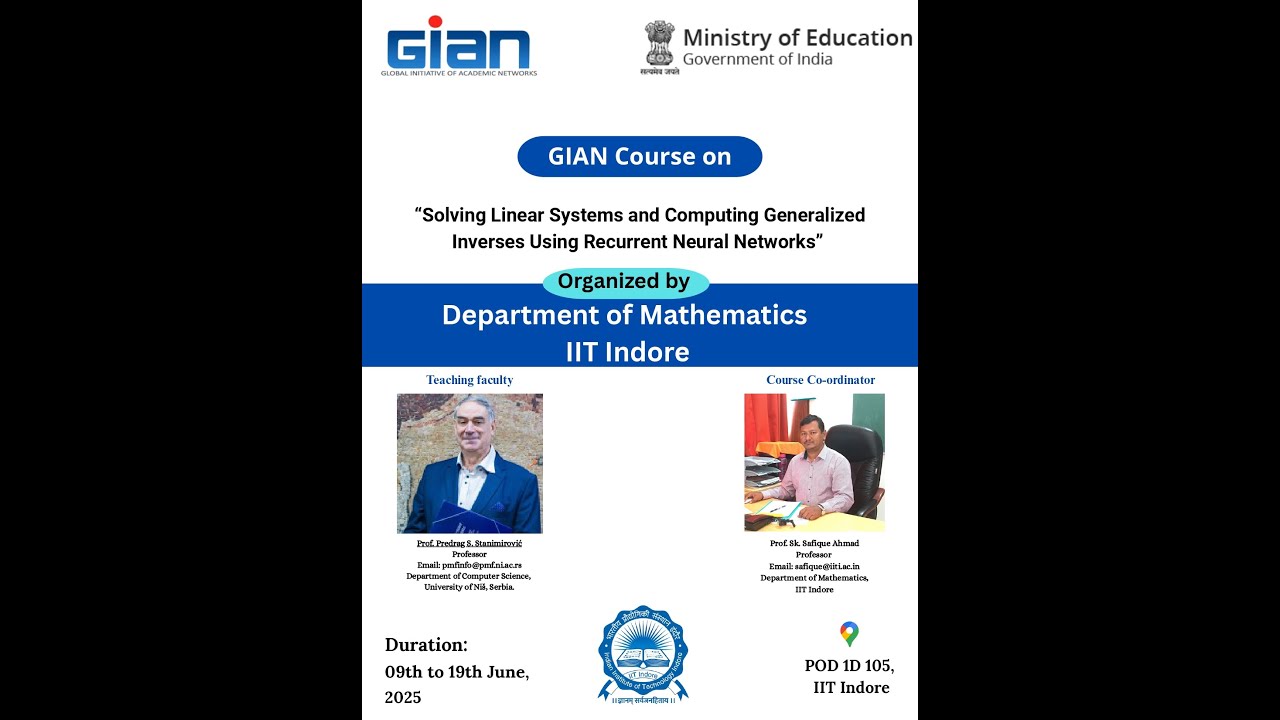 GIAN Course - YouTube