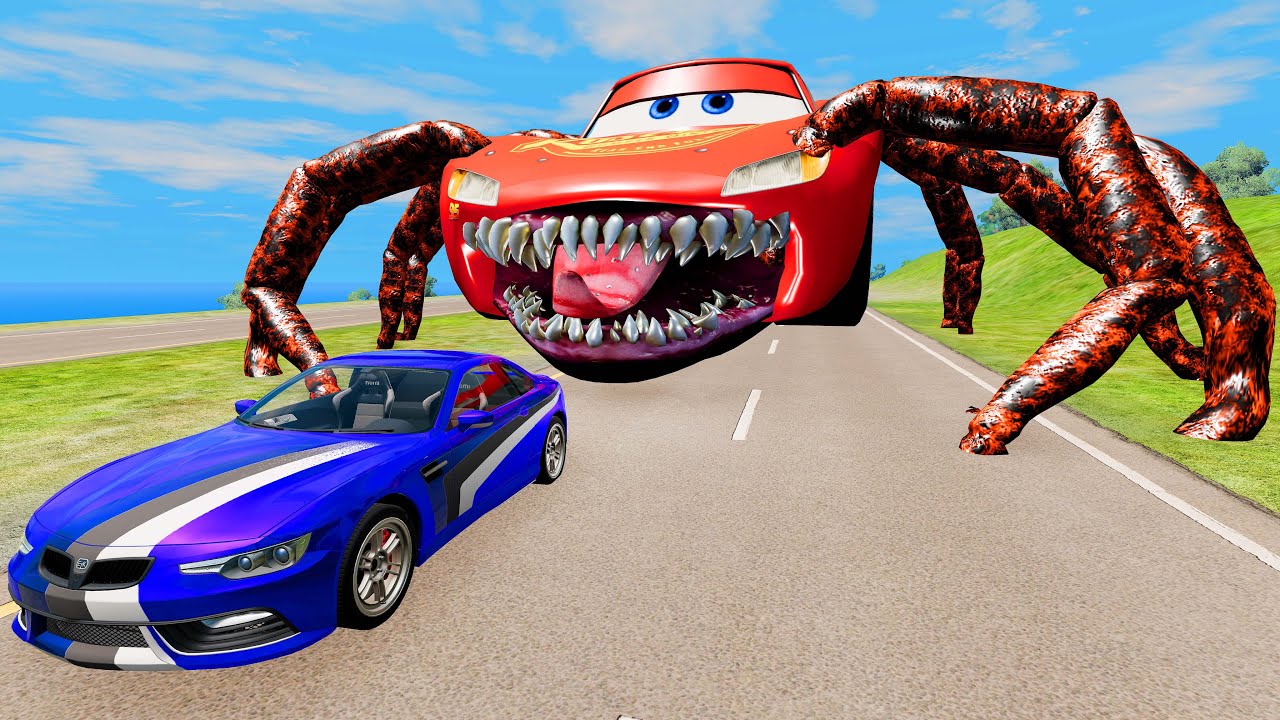 Epic Escape From The Lightning McQueen Eater | Car VS Lightning McQueen ...