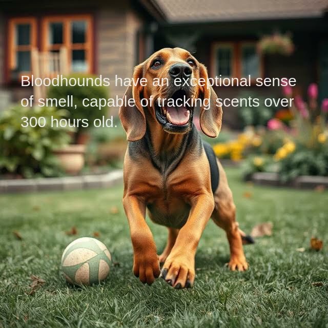 Bloodhounds have an exceptional sense of smell, capable of tracking ...