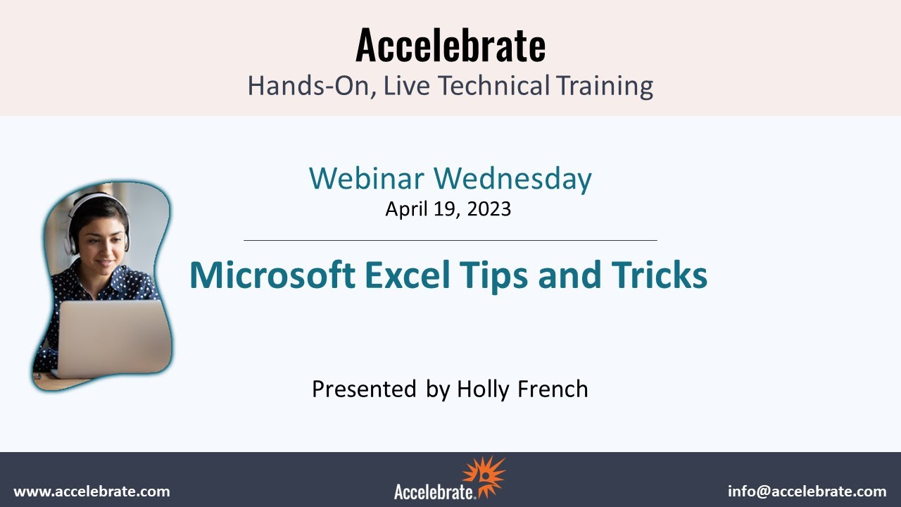 Free Webinar: Excel Tips and Tricks - YouTube