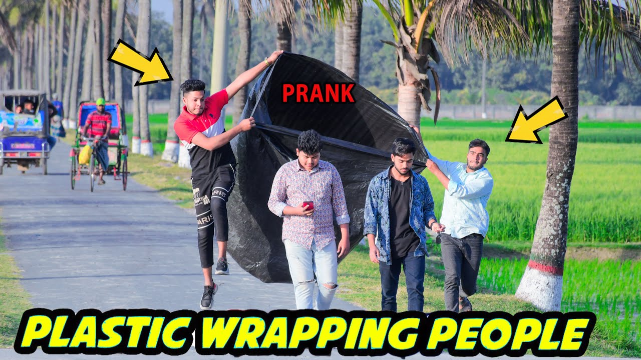 Plastic Wrapping People Prank (Part 19) | 4 Minute Fun - YouTube