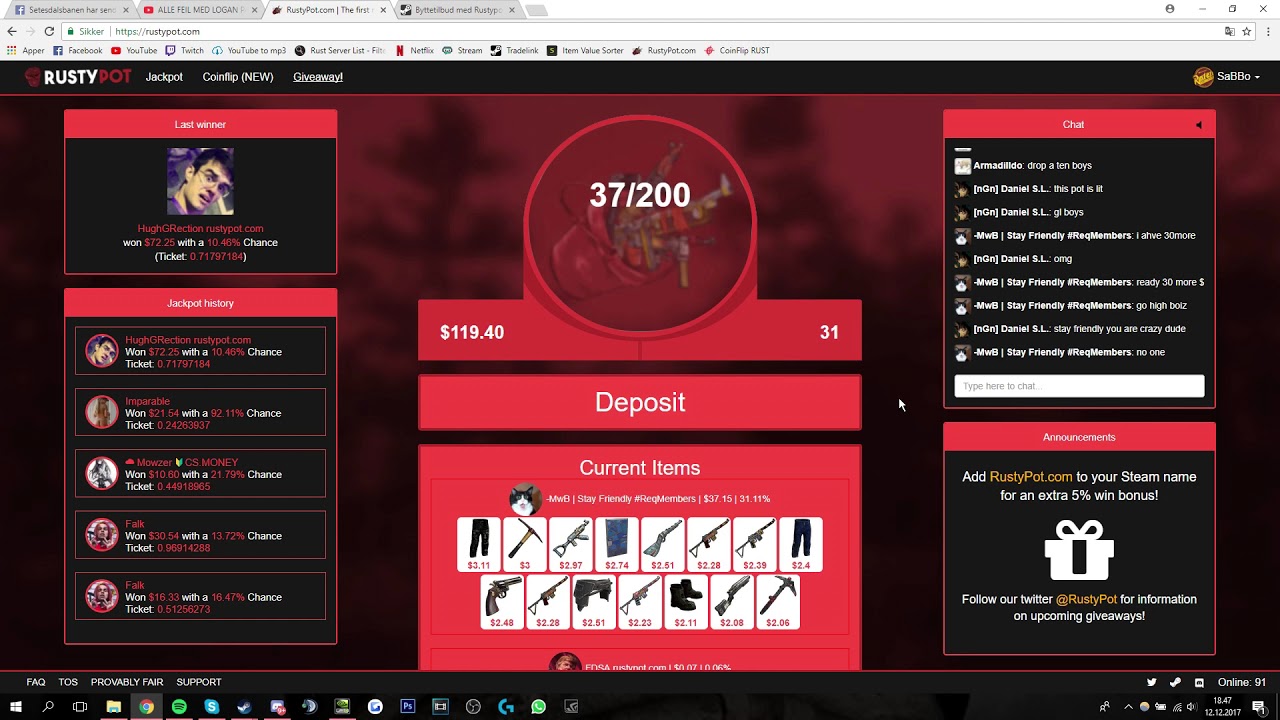 RUSTYPOT.COM | Winning HUGE Jackpot with 6% CHANCE!!! - YouTube