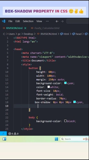 BOX-SHADOW PROPERTY IN CSS 🙂 ️👍 #coding #shortsfeed #shorts #css #viral #viralshorts #ytshorts # ...
