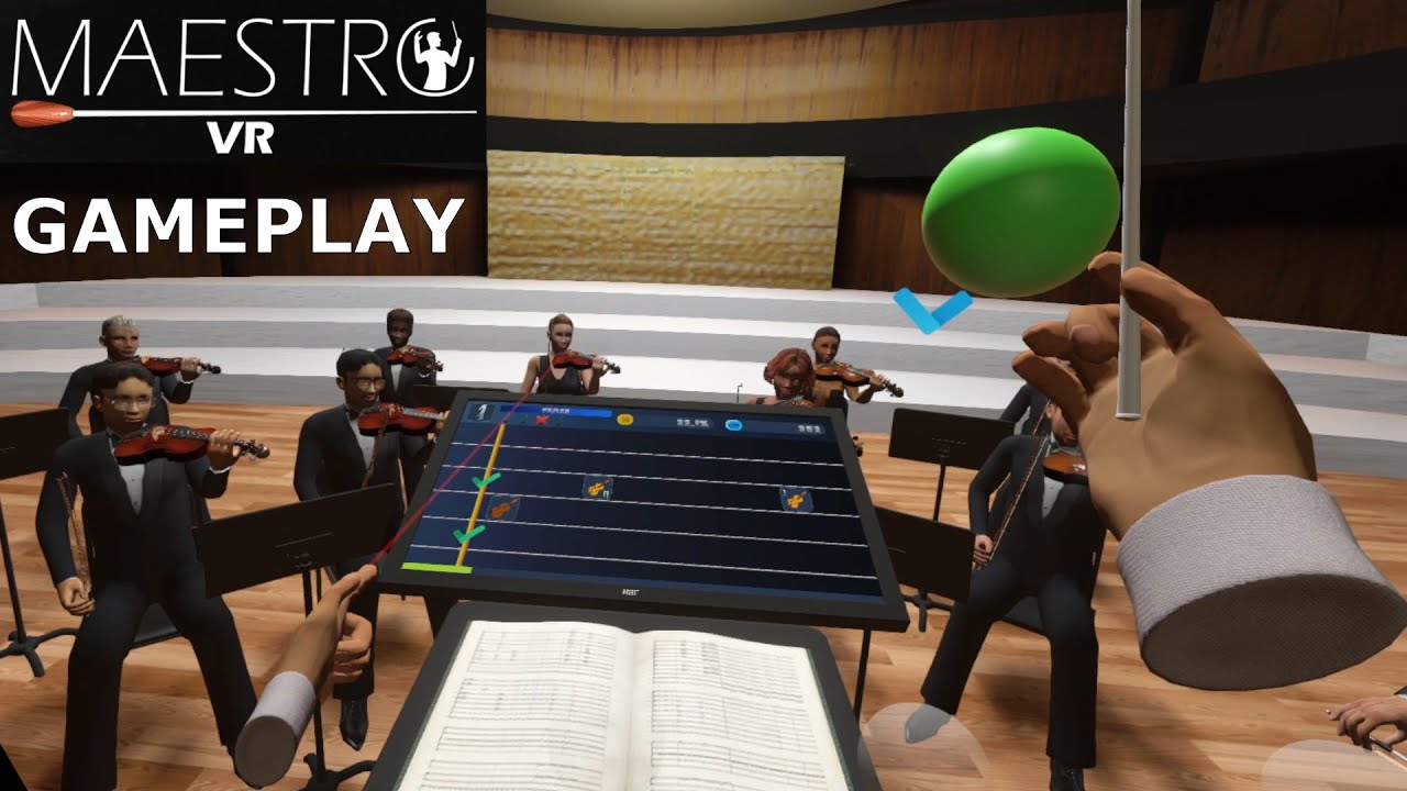 Maestro VR - Gameplay - A little night music - W. A. Mozart - YouTube
