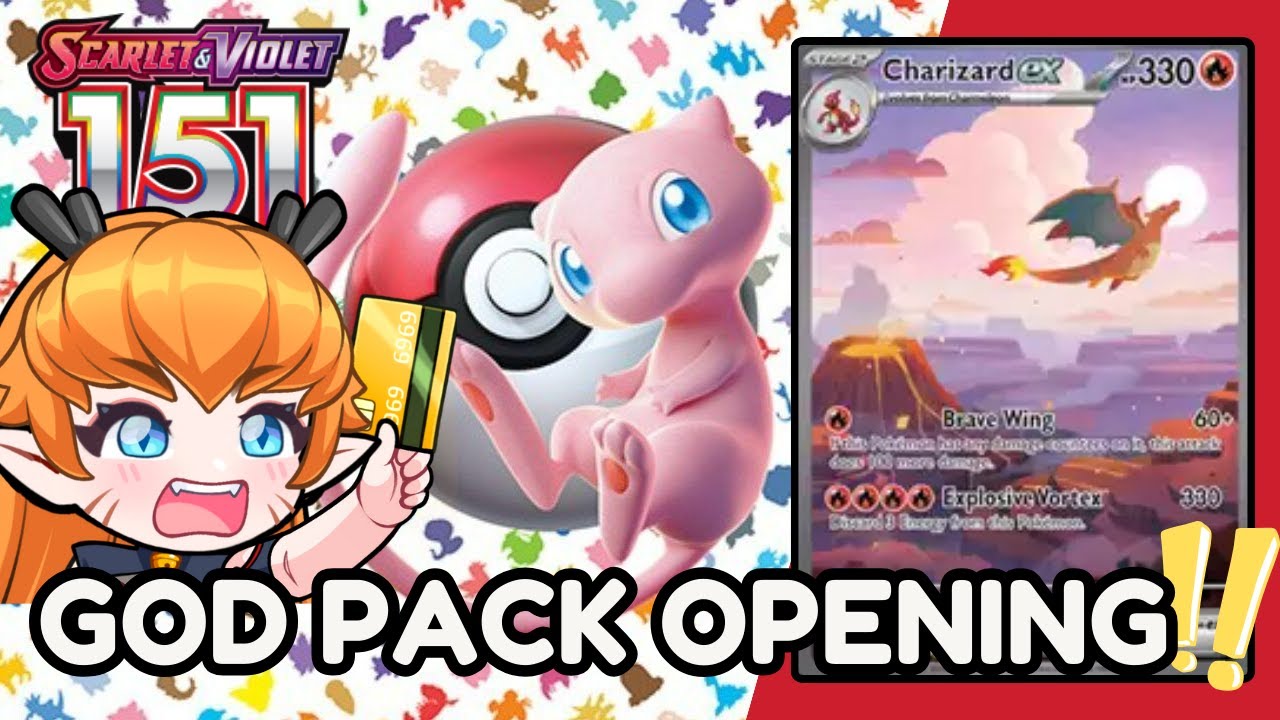 LiLi's GOD PACK CHARIZARD pull live on stream | Pokemon SV 151 - YouTube