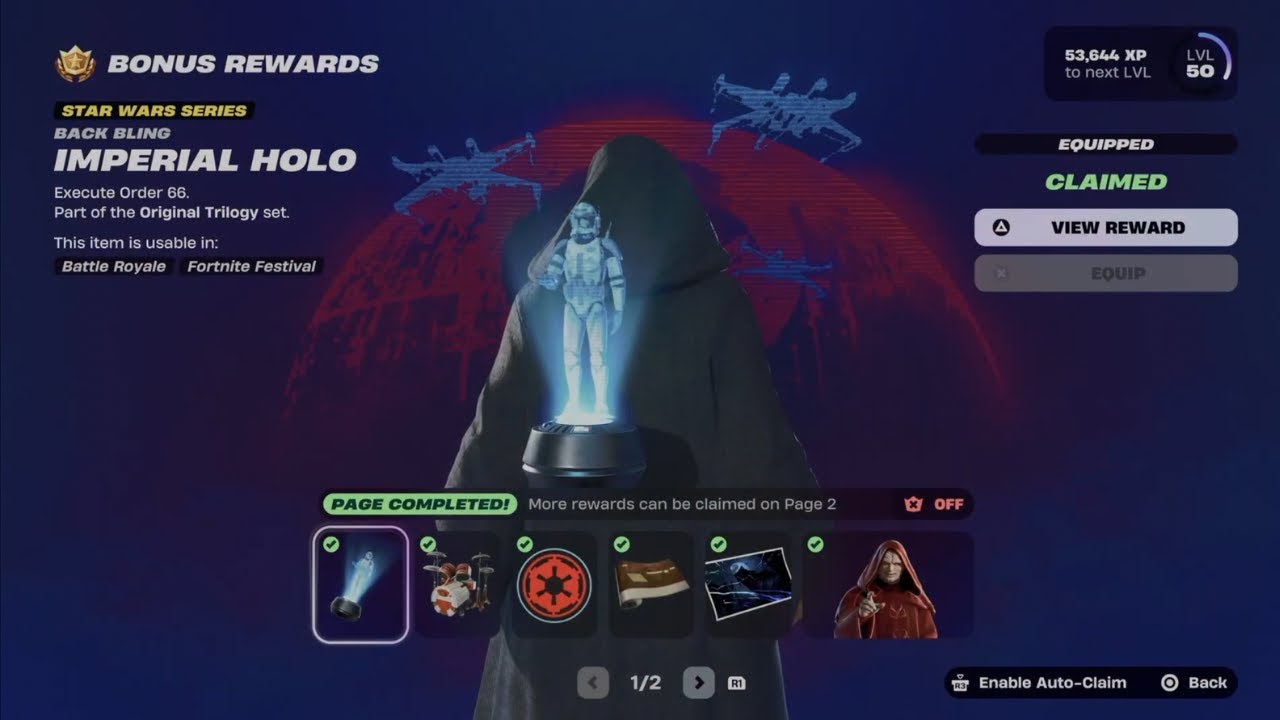 How to Unlock Imperial Holo Back Bling in Fortnite | Battle Pass Bonus ...