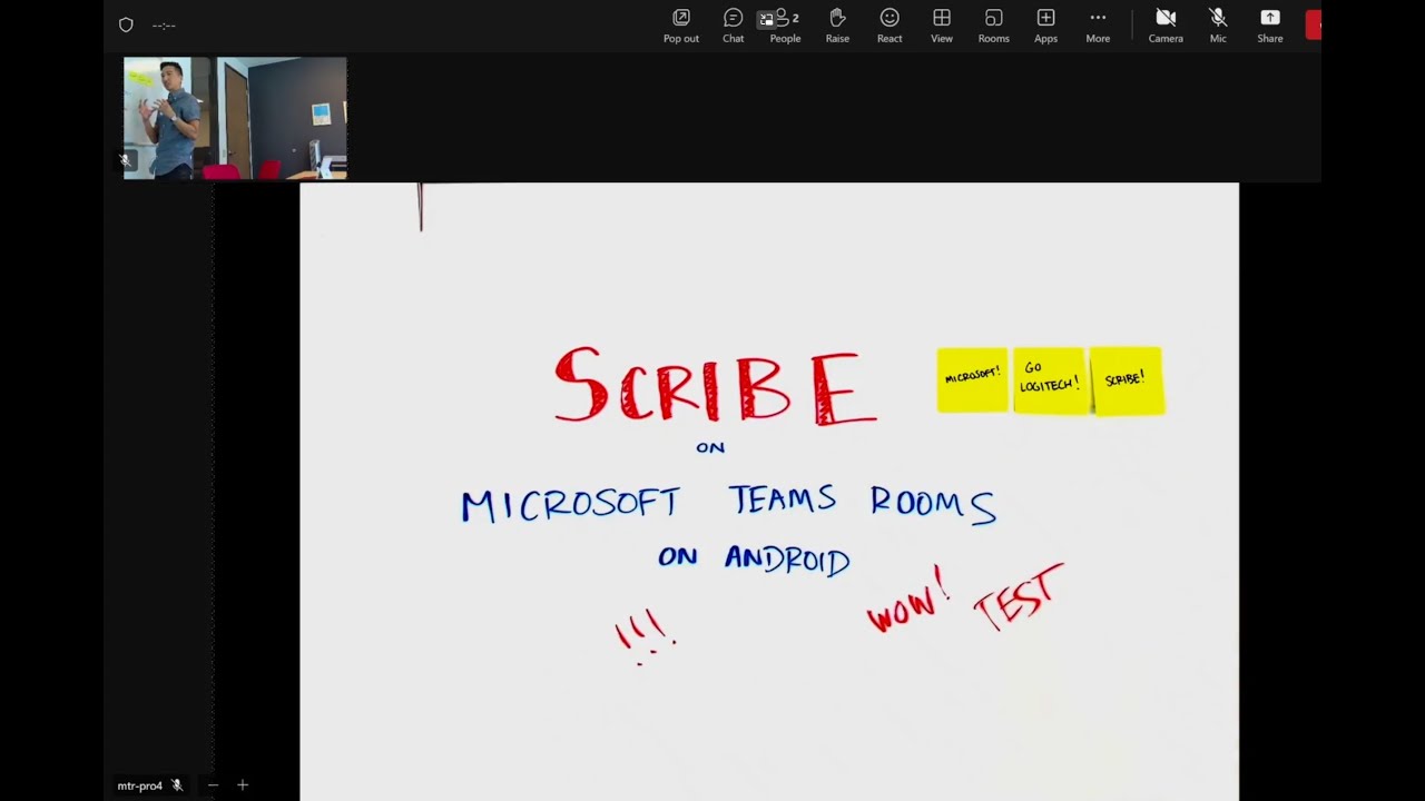 Scribe on Microsoft Teams Rooms on Android - YouTube