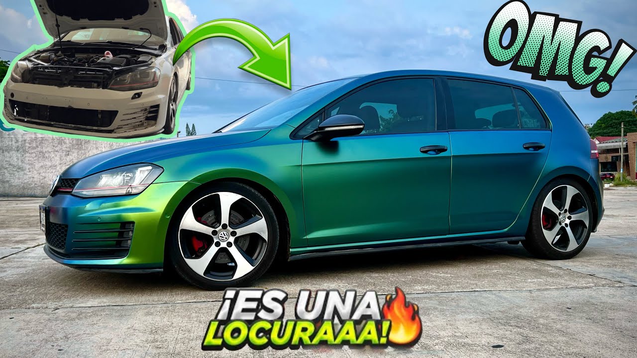 VW GTI MK7 | Nuevo WRAP CAMALEÓN (TeckWrap Golden Blue Viridian ...