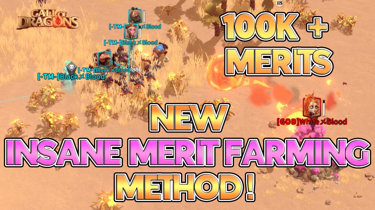 [Guide] NEW INSANE!! MERIT FARMING METHOD!! 100K+ MERITS EARN EASY!! - #callofdragons - YouTube