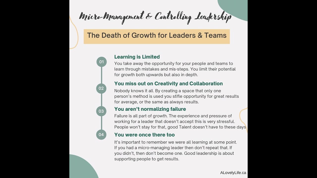 Control & Micro-Management - The Death of Growth for Leaders & Teams ...