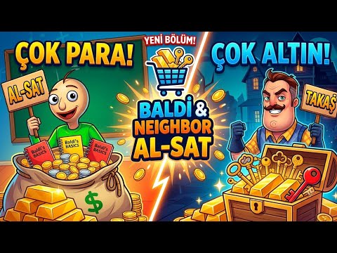Baldi ve Hello Neighbor Al-Sat Dükkanı Açtı! #1