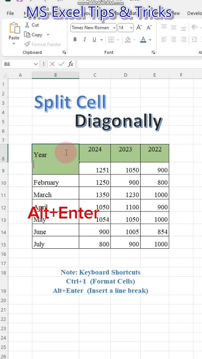 Split cell diagonally in excel. #viralvideo #viralshorts #exceltips # ...