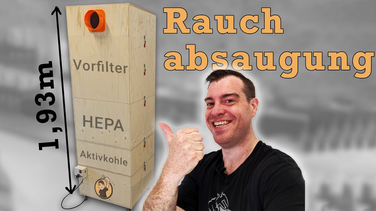 Rauchabsaugung selber bauen. CO2-Laser Absauganlage. - YouTube