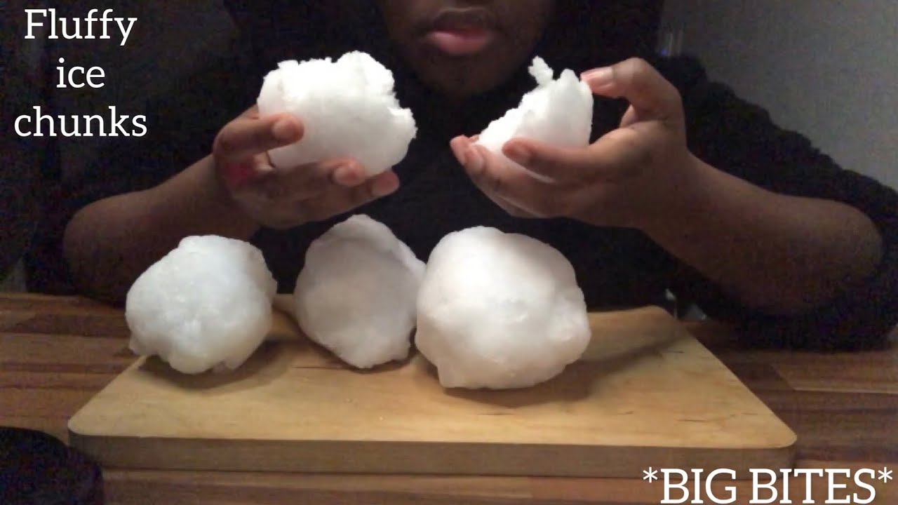 ASMR ICE EATING| FLUFFY ICE CHUNKS|SOFT CRUNCHES| #iceeating # ...