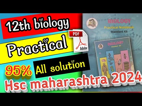 12th biology practical Book All Answers and solutions maharashtra board ...