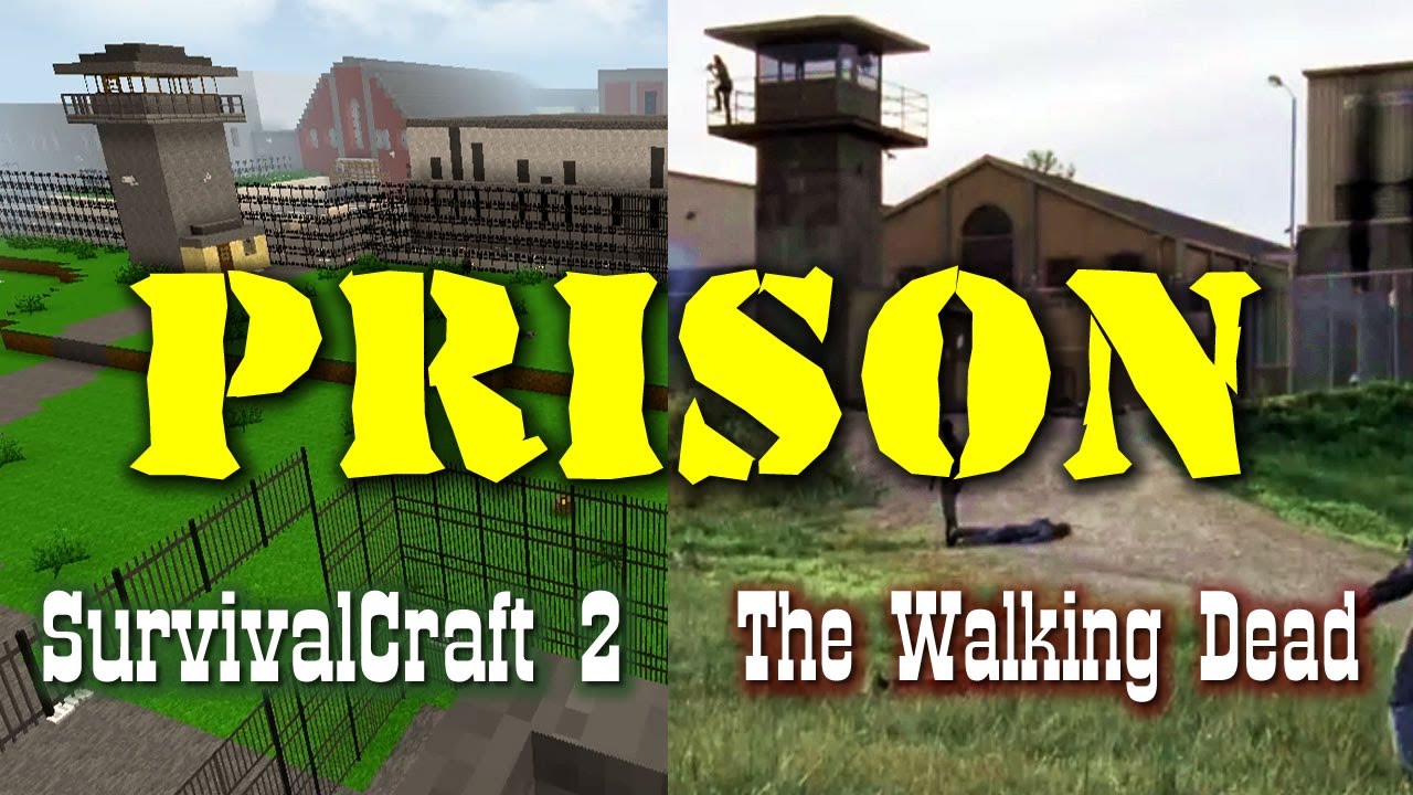 Survivalcraft 2 TWD map. PRISON gameplay part 1. - YouTube