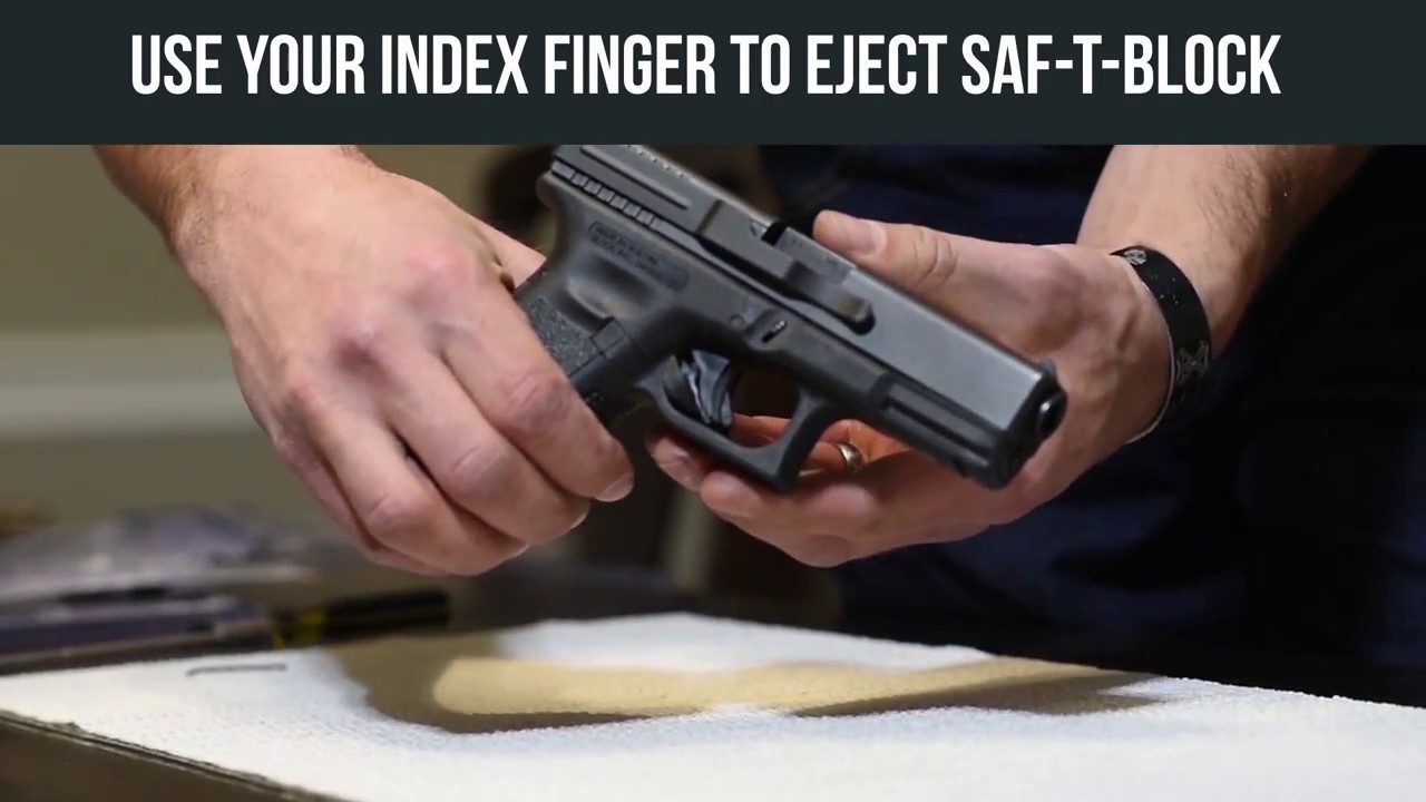 Saf-T-Blok for Glocks - Firearm & Pistol Trigger Safety Add-On - YouTube
