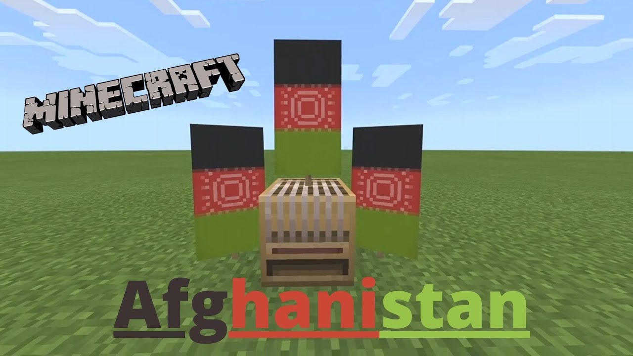 How to Make An Afghan Banner In Minecraft - Afghan Flag - پرچم ...