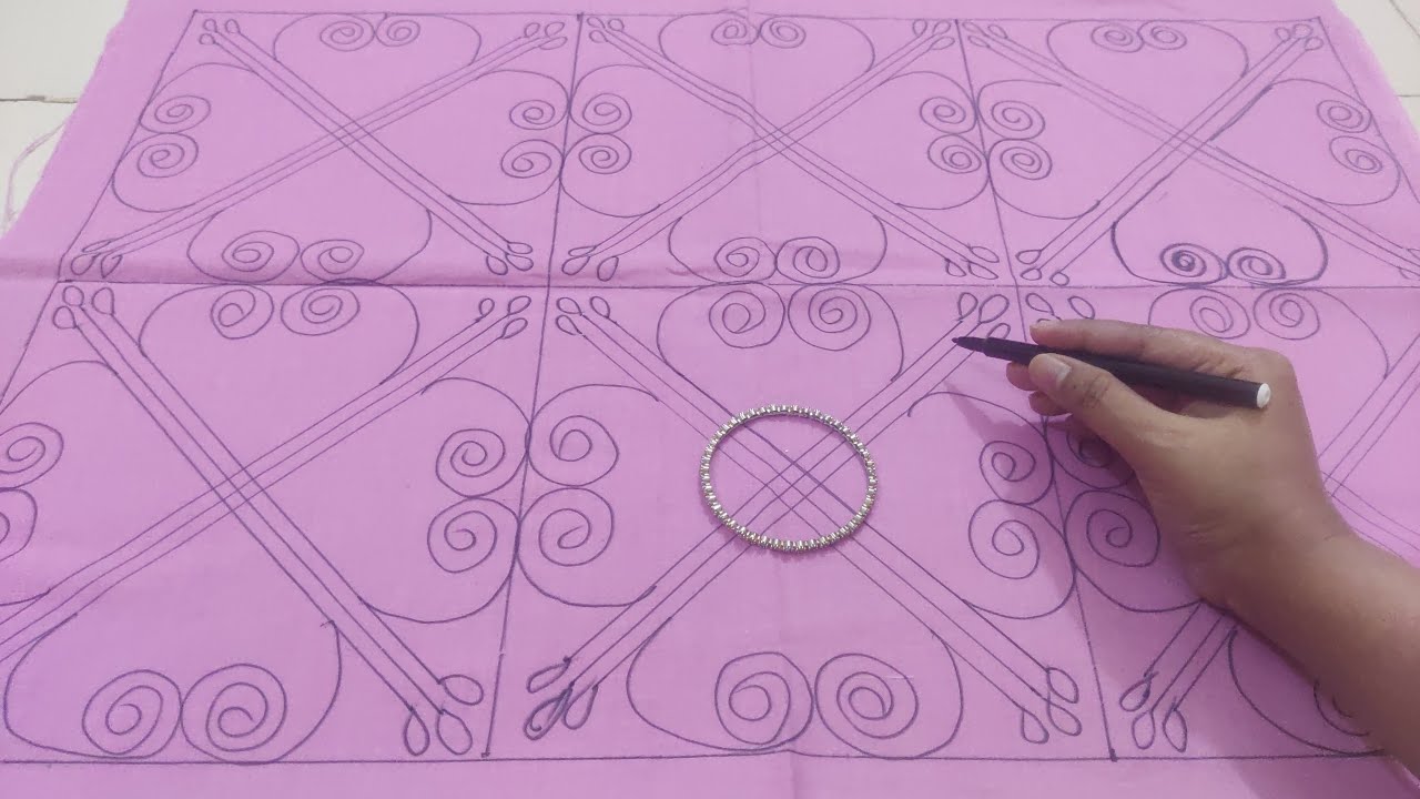 how to draw nakshi kantha tutorial//how to draw paper art//nokshi katha ...