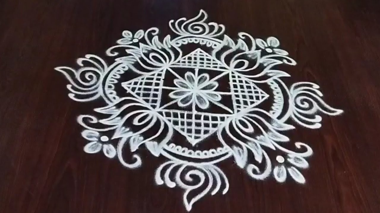 Festival Rangoli Design 🌻 pandaga Muggulu 🌻 5x1 Dot's creative Rangoli ...