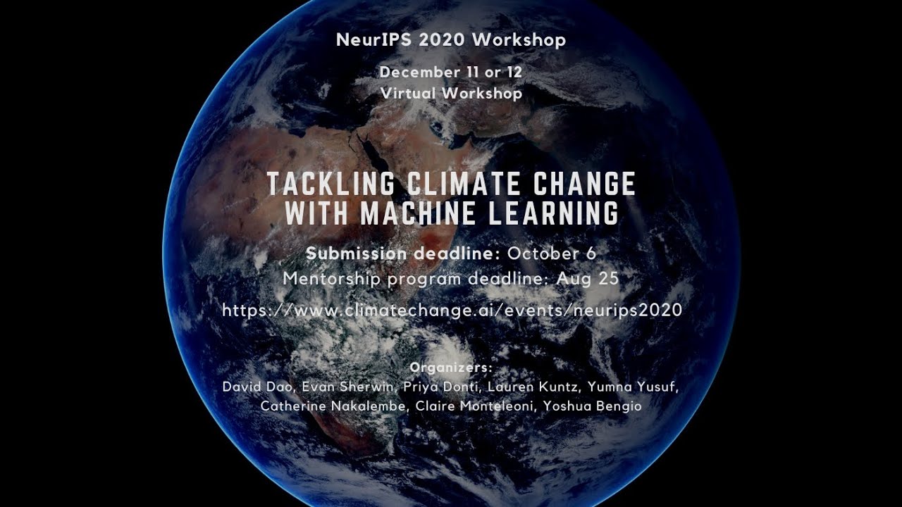 How to Webinar: Tackling Climate Change with ML at NeurIPS2020 - YouTube