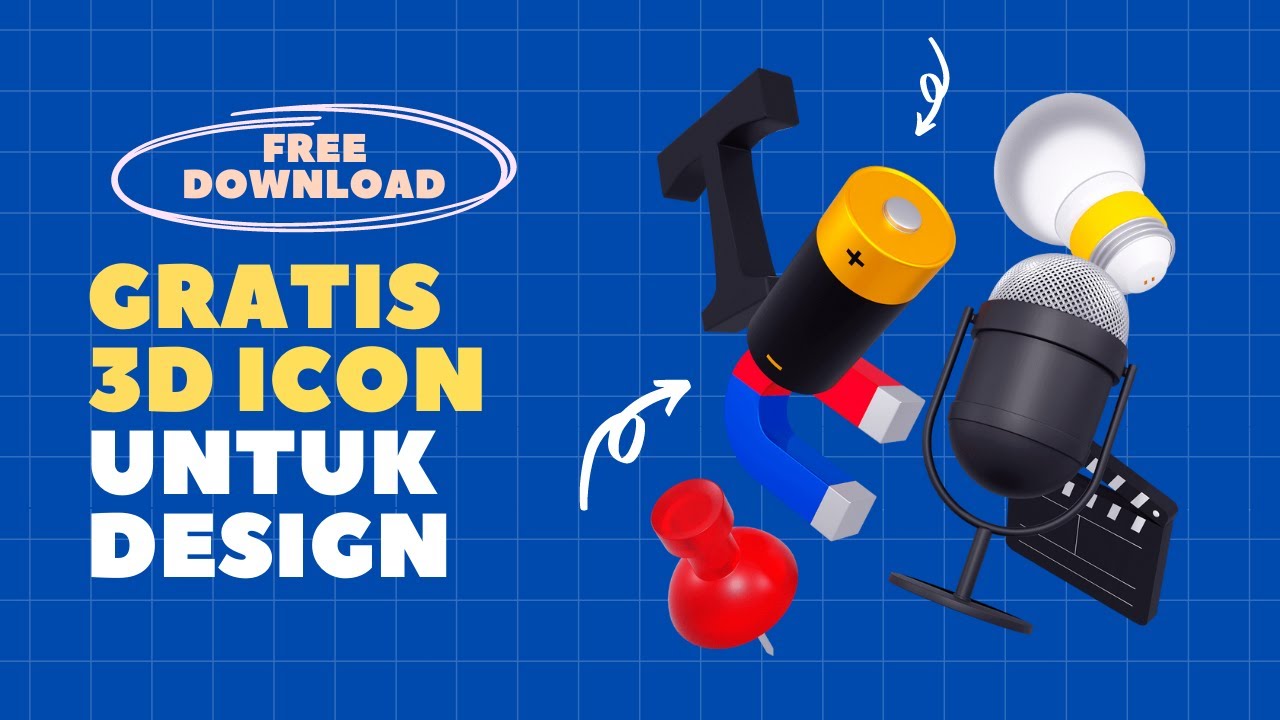 GRATIS Icon 3D Untuk Design, Dapat Di Edit Sesuai Kebutuhan | Free ...