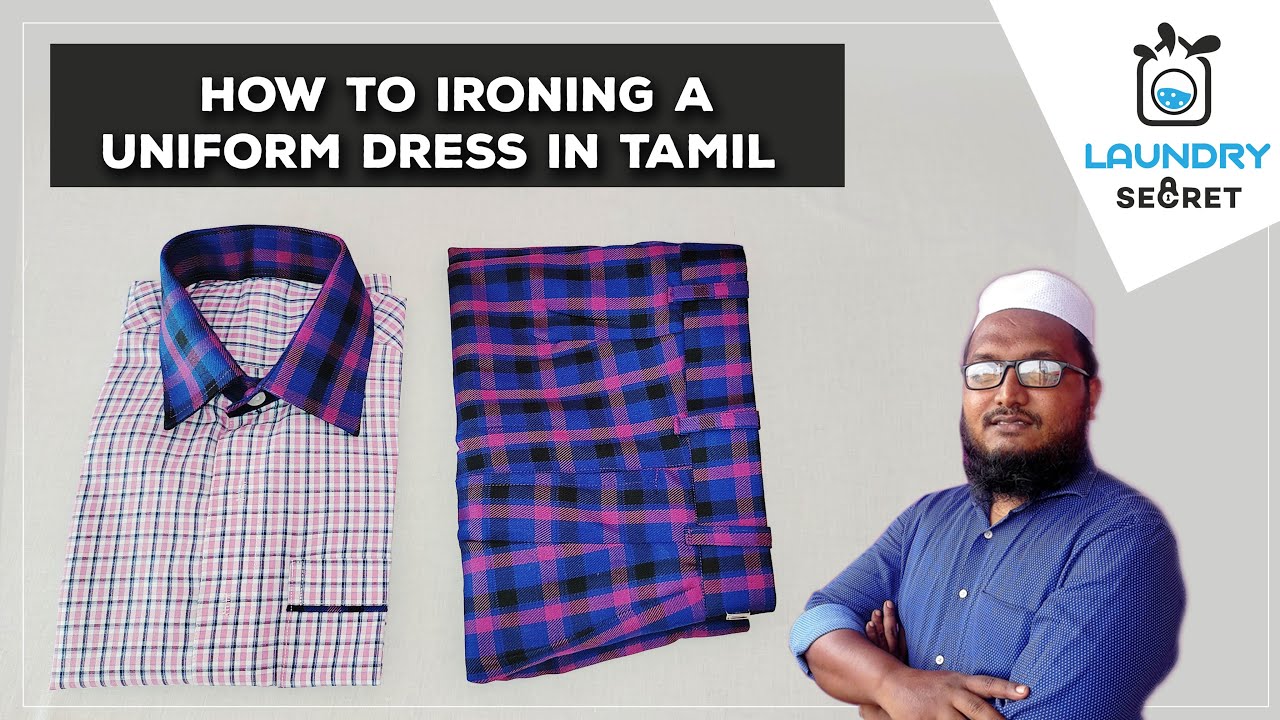 How to iron a uniform dress in Tamil | School Uniform Ironing In Tamil ...